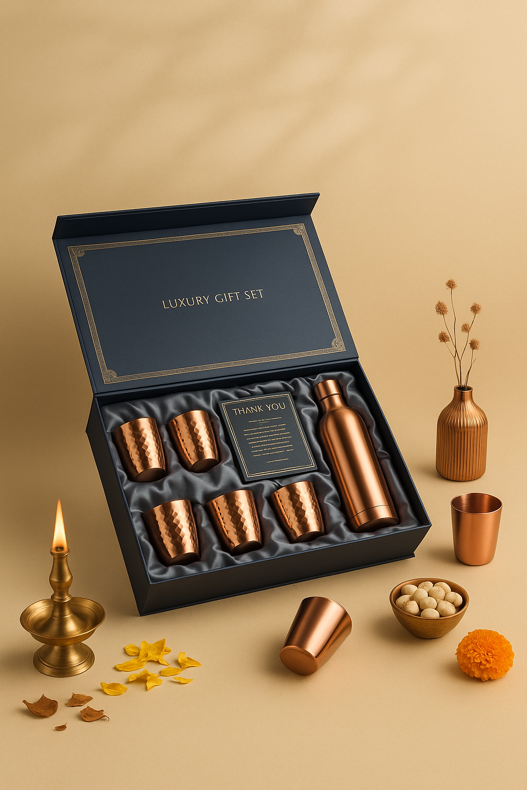 Royale Luxe Copper Gift Hamper – 6-Piece Premium Set – Reynard
